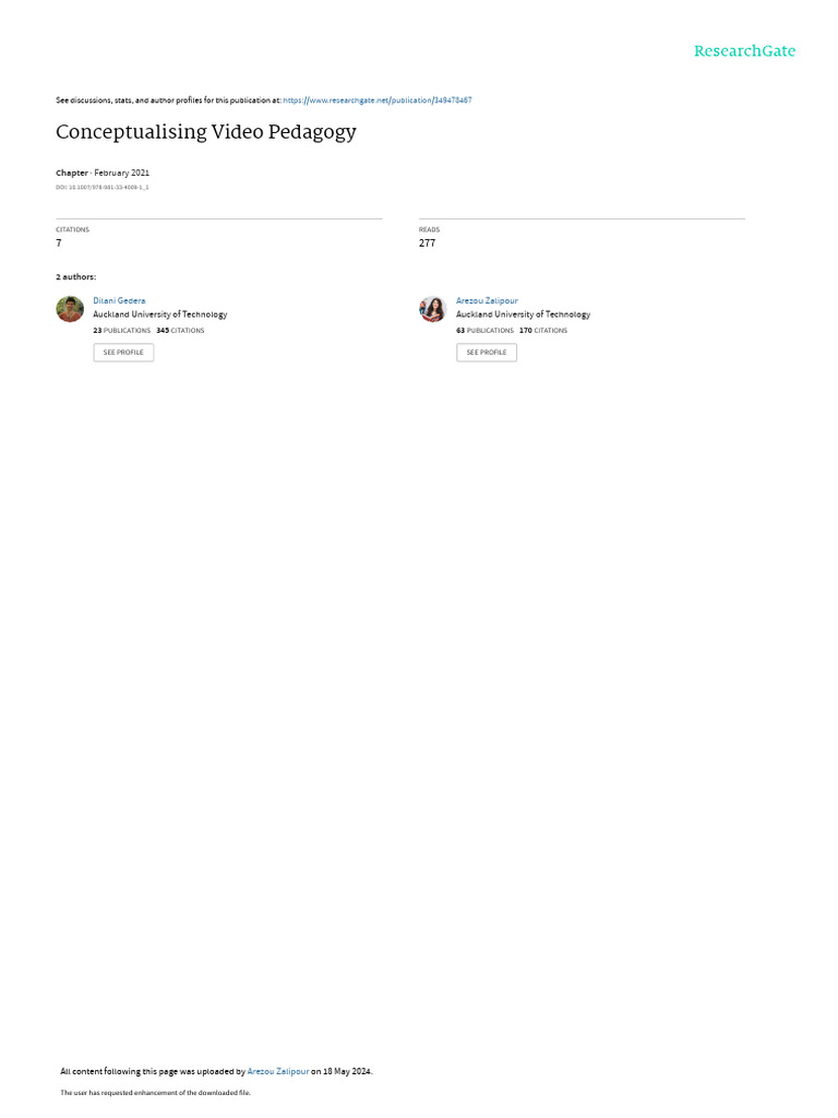 Evaluating Video Pedagogy Techniques | PDF | Pedagogy | Teachers