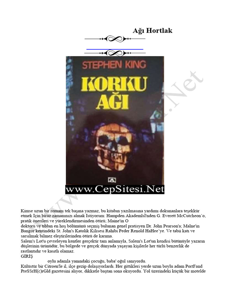 Stephen King - Korku Ağı Hortlak | PDF