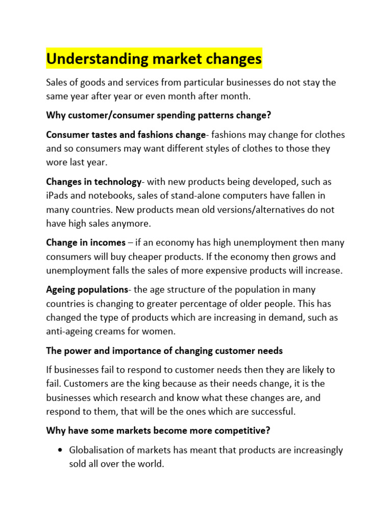 Adapting to Market Changes and Trends | PDF