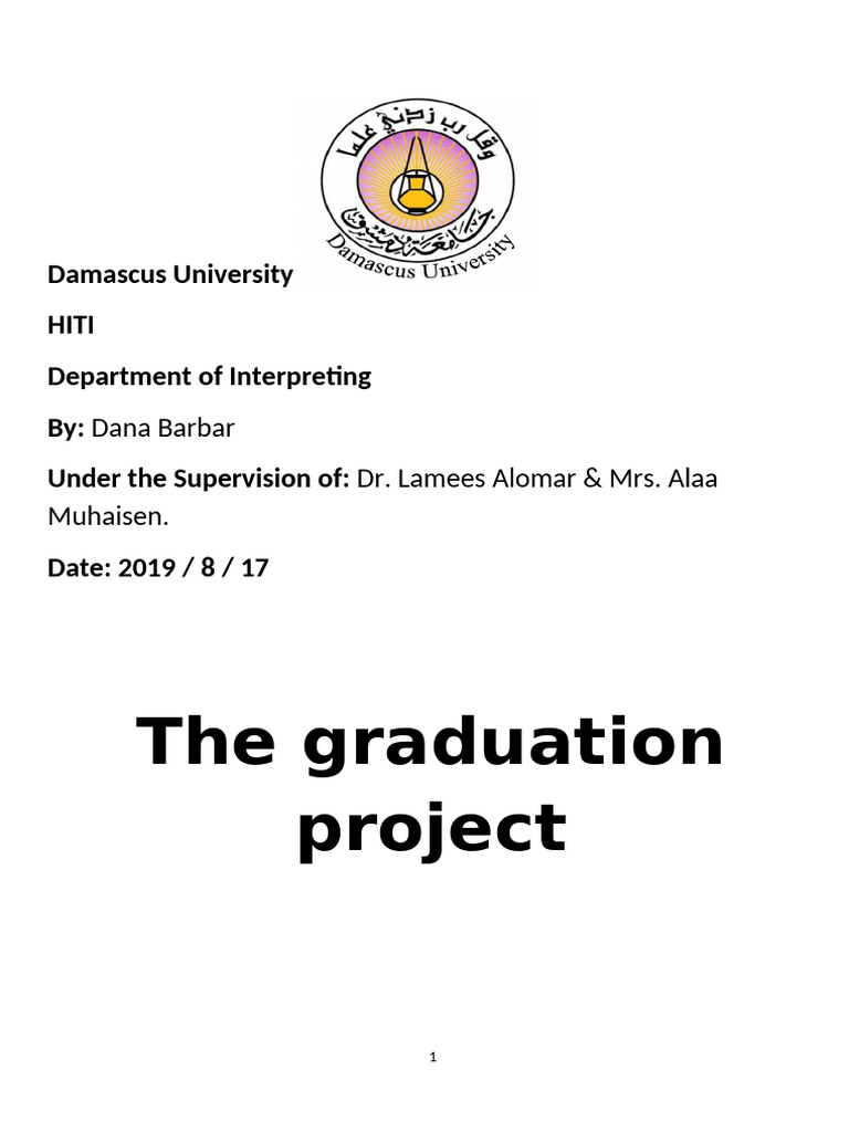 Graduation Project - Final | PDF
