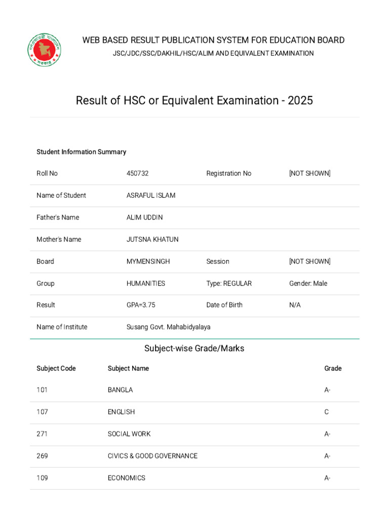 Web Based Result Publication System For Education Board | PDF