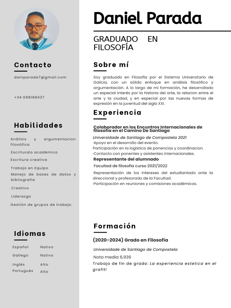 Currículum Vitae CV Daniel Parada | PDF
