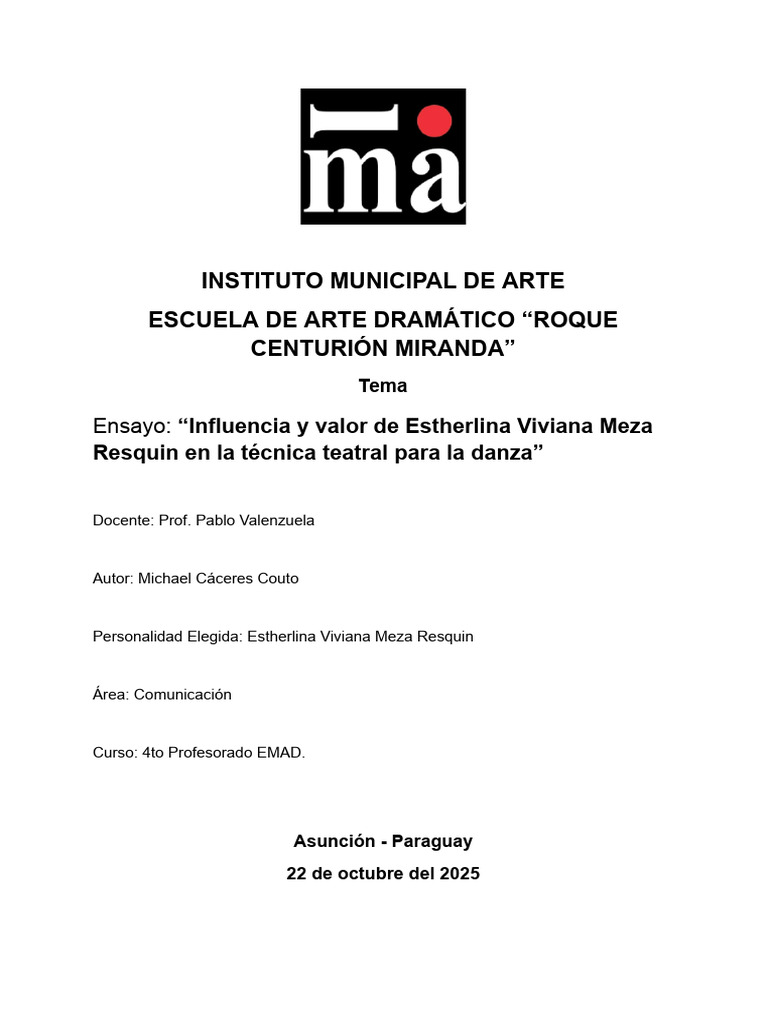 Mike Caceres | PDF | Bailes | Teatro