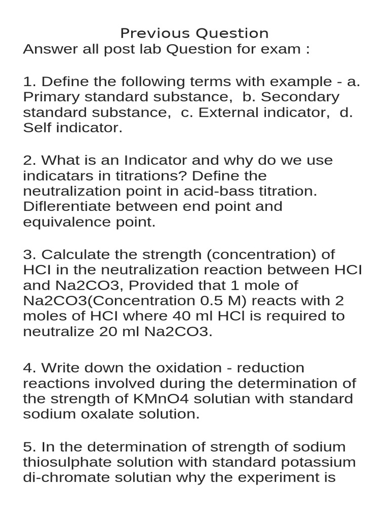 CH Sessional Previous Question | PDF