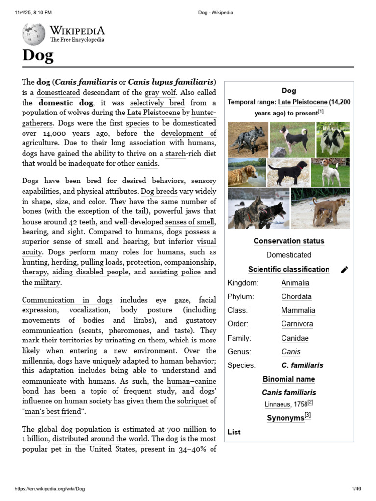 Overview of Domestic Dogs | PDF | Dogs | Neutering
