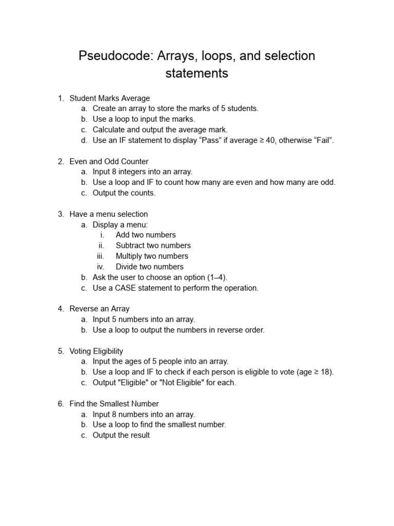 Pseudocode - Practice Questions | PDF | Number Theory | Arithmetic