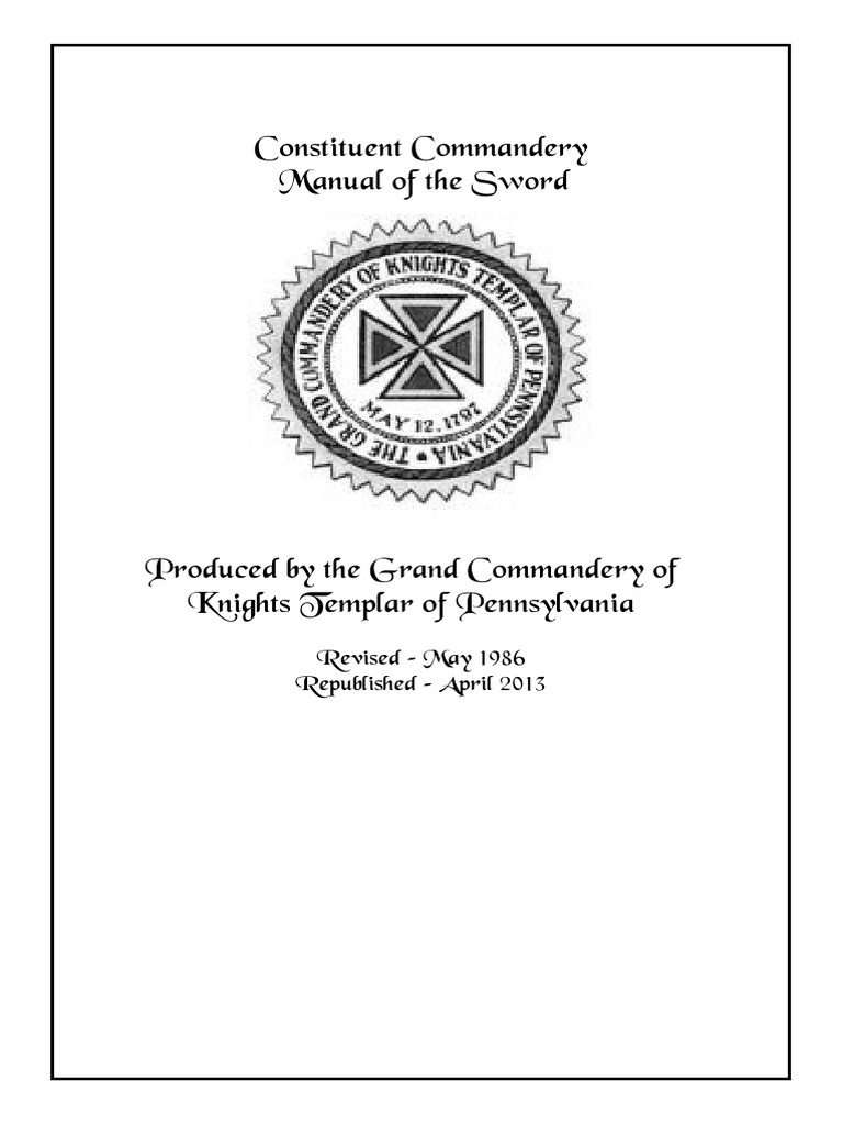 Knights Templar Sword Manual | PDF | Sword | Limbs (Anatomy)