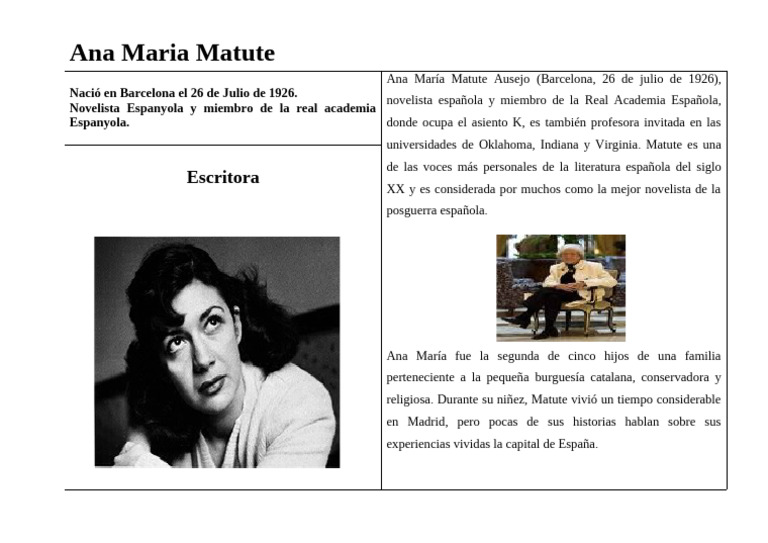 Ana MAria Matute | PDF
