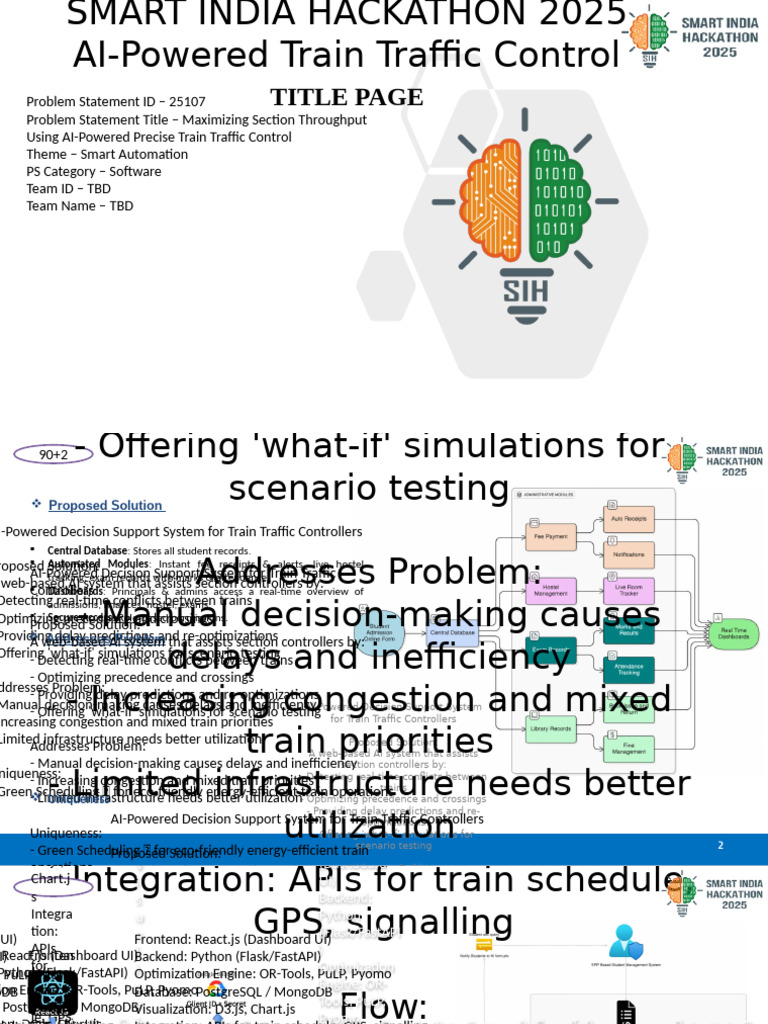AI-Driven Train Traffic Optimization | PDF | Information Technology ...