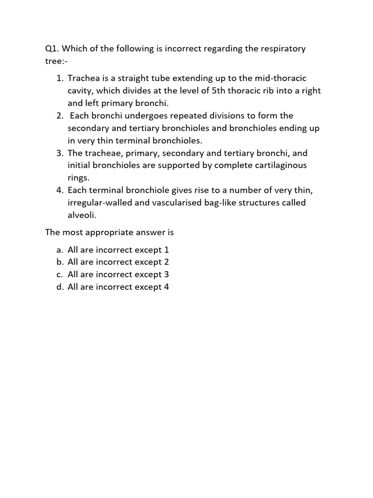Question On Breathing Achiever | PDF | Lung | Respiratory System