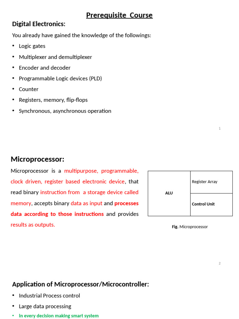Microprocessor EEE 3209 | PDF | Central Processing Unit | Microcontroller