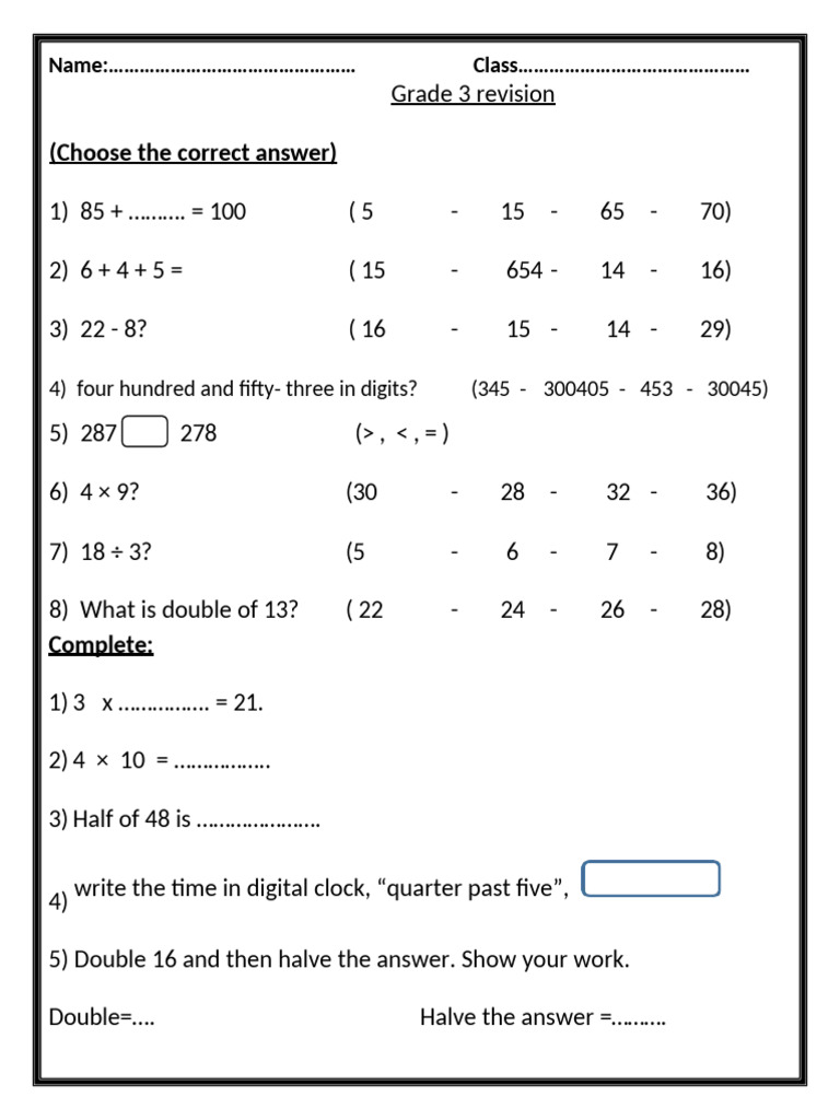Grade 3 b | PDF