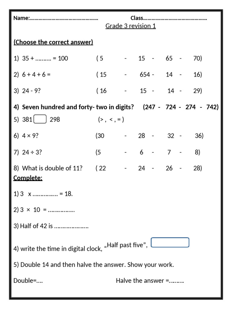 Grade 3 - 2 | PDF