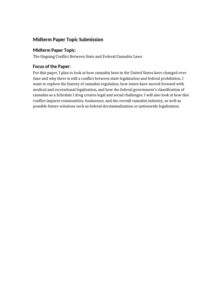 Midterm Paper Topic Submission | PDF
