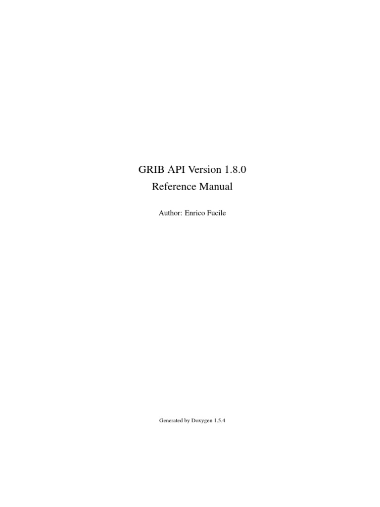 Grib API Ref | PDF | Library (Computing) | C (Programming Language)