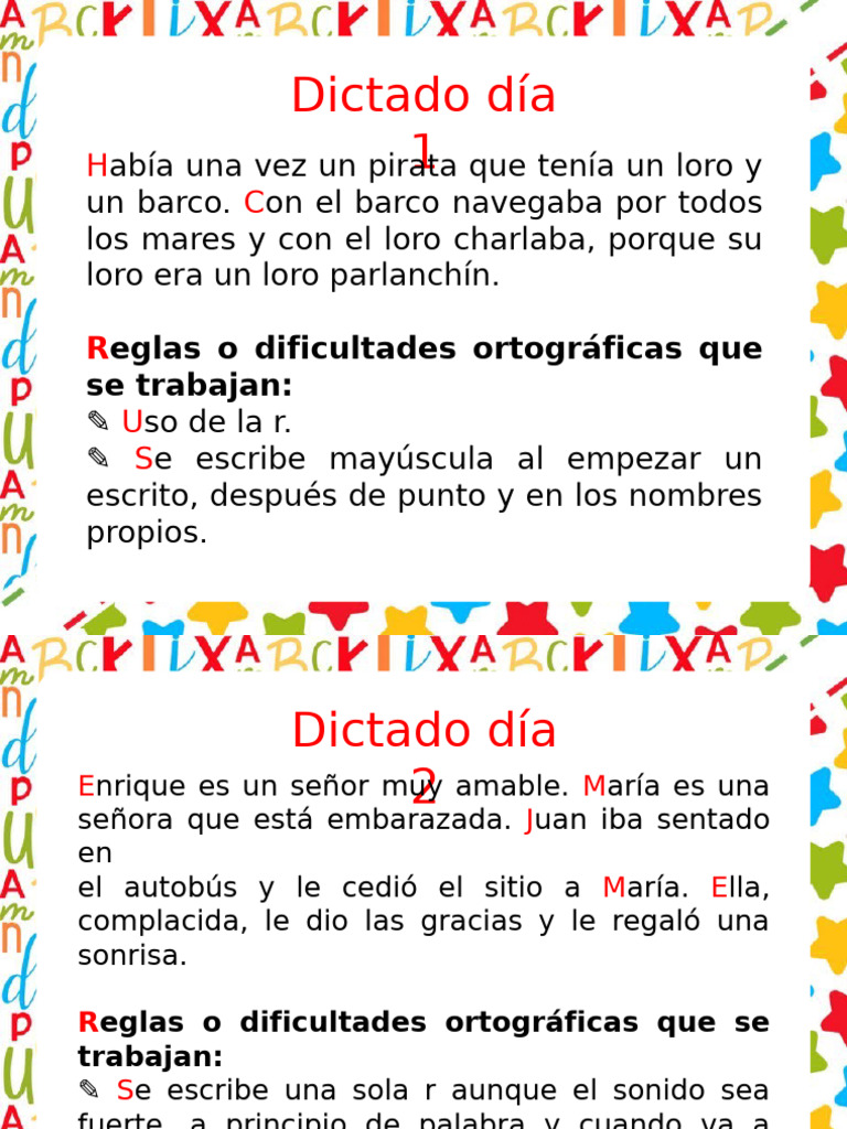 Dictados para Primer Ciclo | PDF