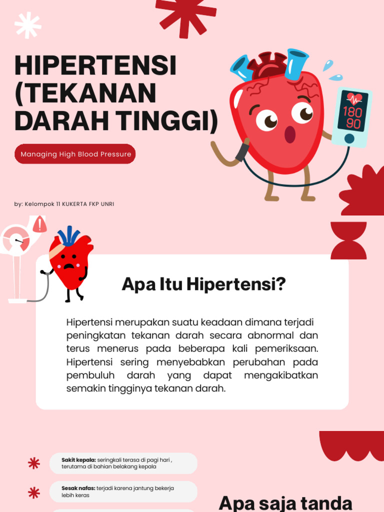 Red and Pink Playful Awareness Medical Hypertension High Blood Pressure ...