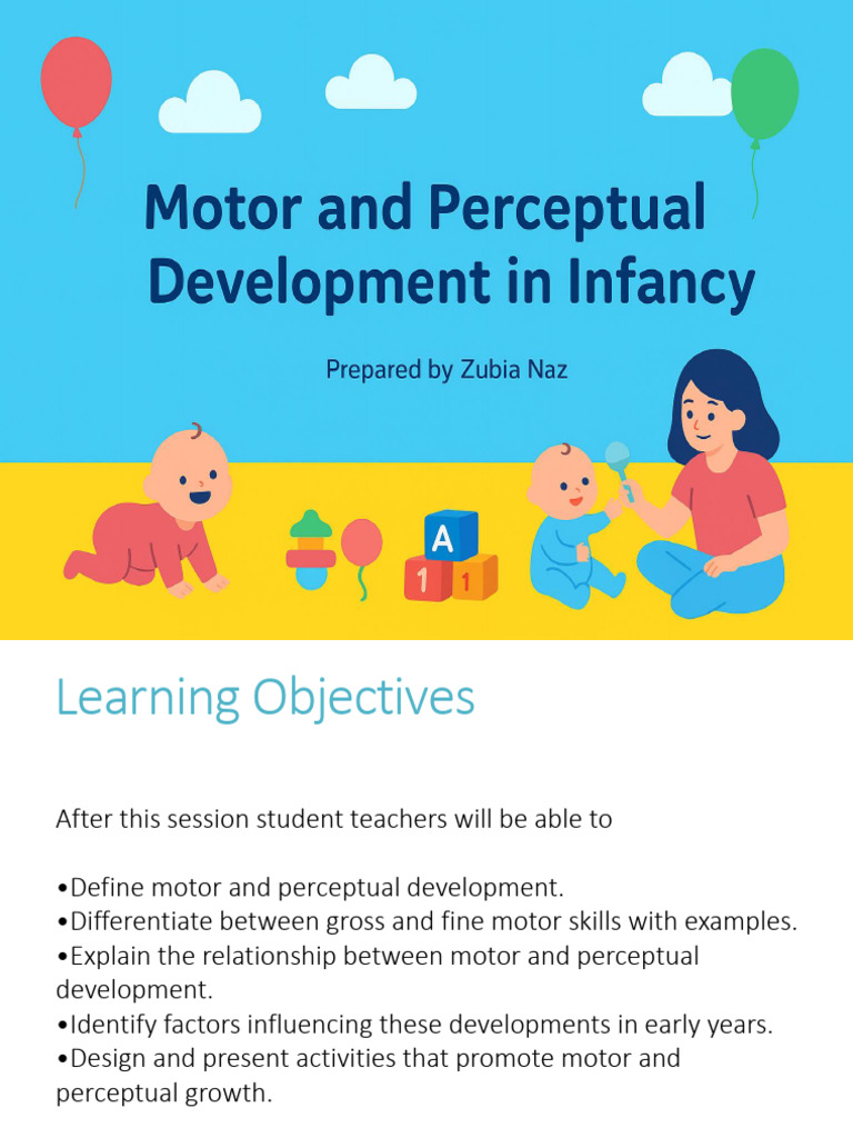Motor and Perceptual Development in Infancy ECCE | PDF | Perception ...