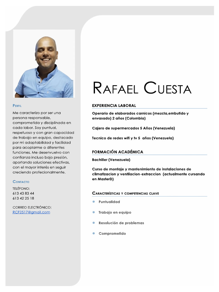 Cv Rafael Cuesta | PDF