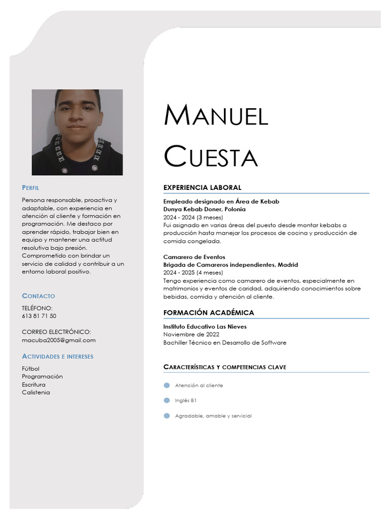 CV Manuel Cuesta | PDF