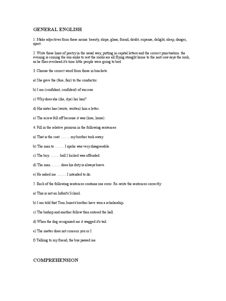 Eleven Plus Sample Exam | Odds