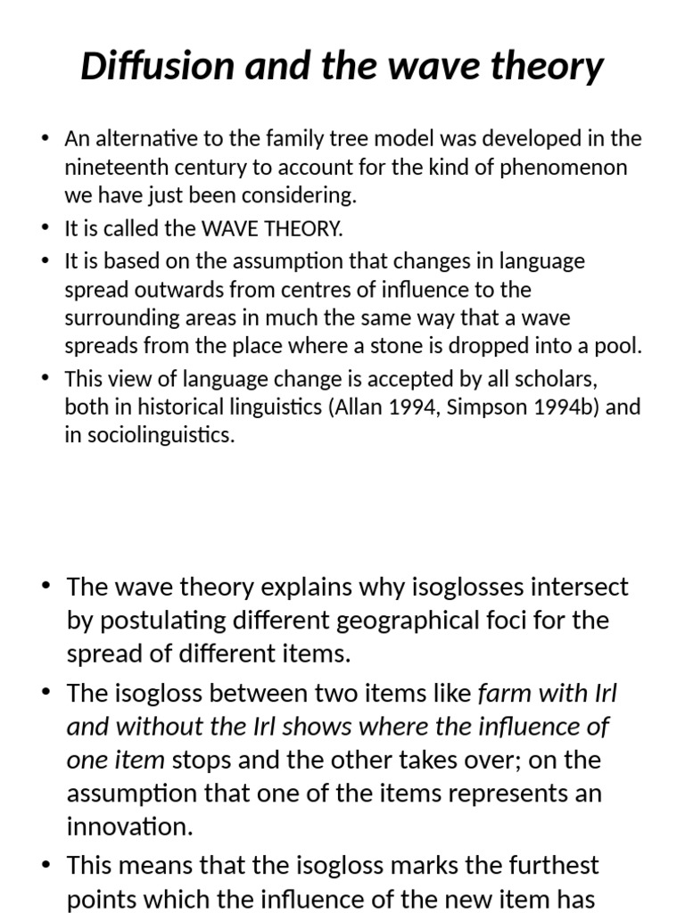 Diffusion and The Wave Theory | PDF | Linguistics | Human Communication