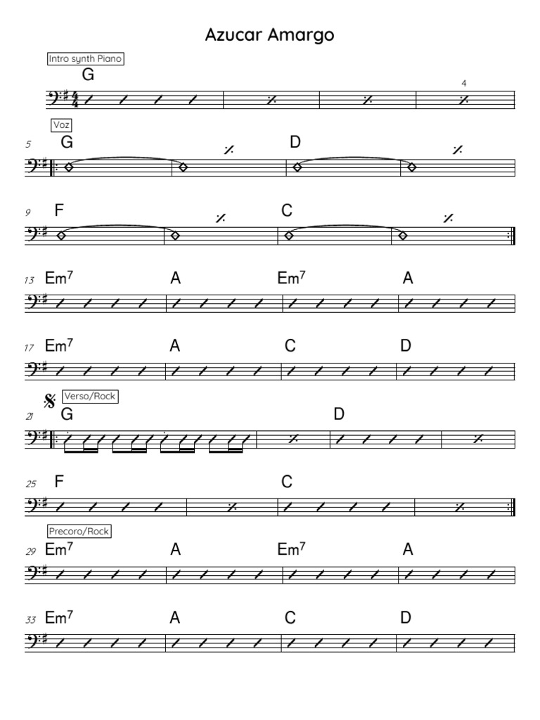 Azucar Amargo - Full Score | PDF