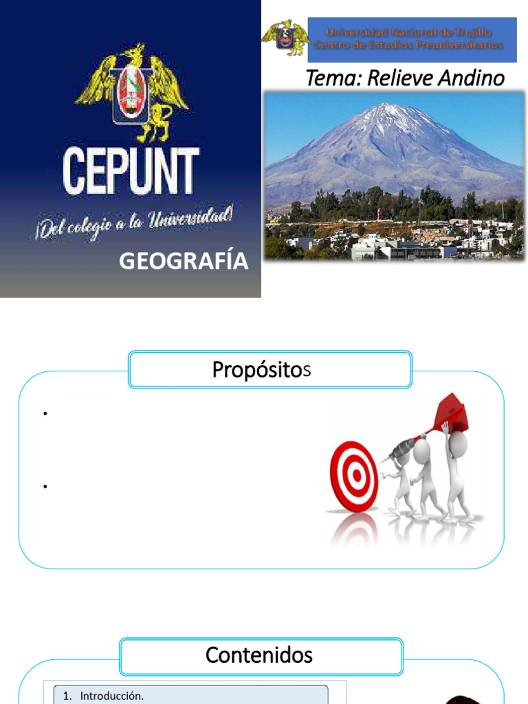 CEPUNT GEOGRAFIA SEMANA 07. Ubicación y Geoformas Del Relieve Del ...