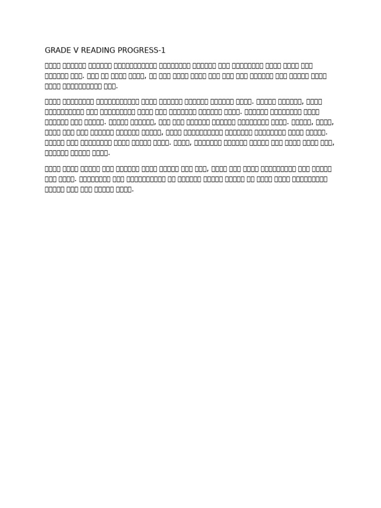 GRADE v Reading Progress-1 | PDF