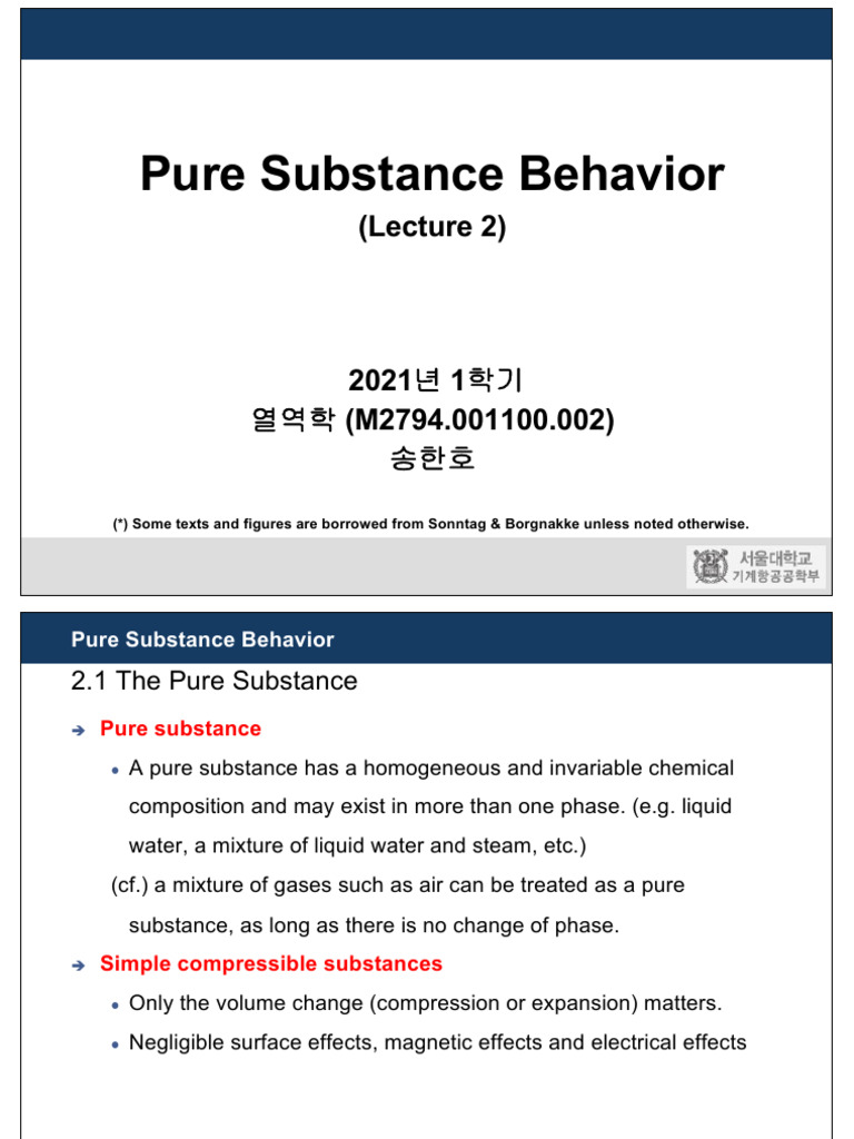 Understanding Pure Substance Behavior | PDF | Phase (Matter) | Liquids