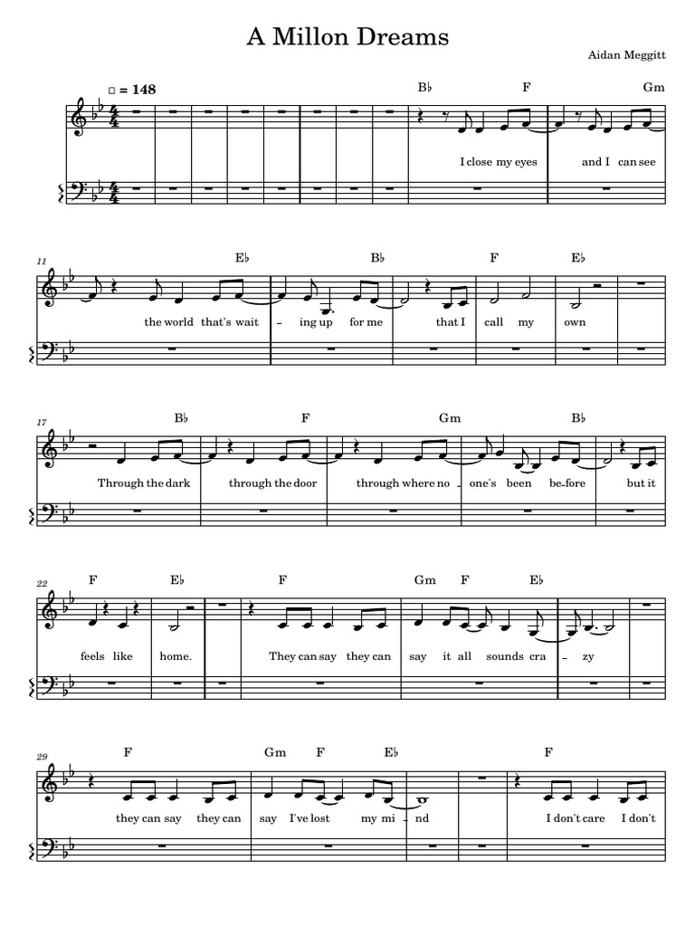 A Million Dreams Lyrics | PDF