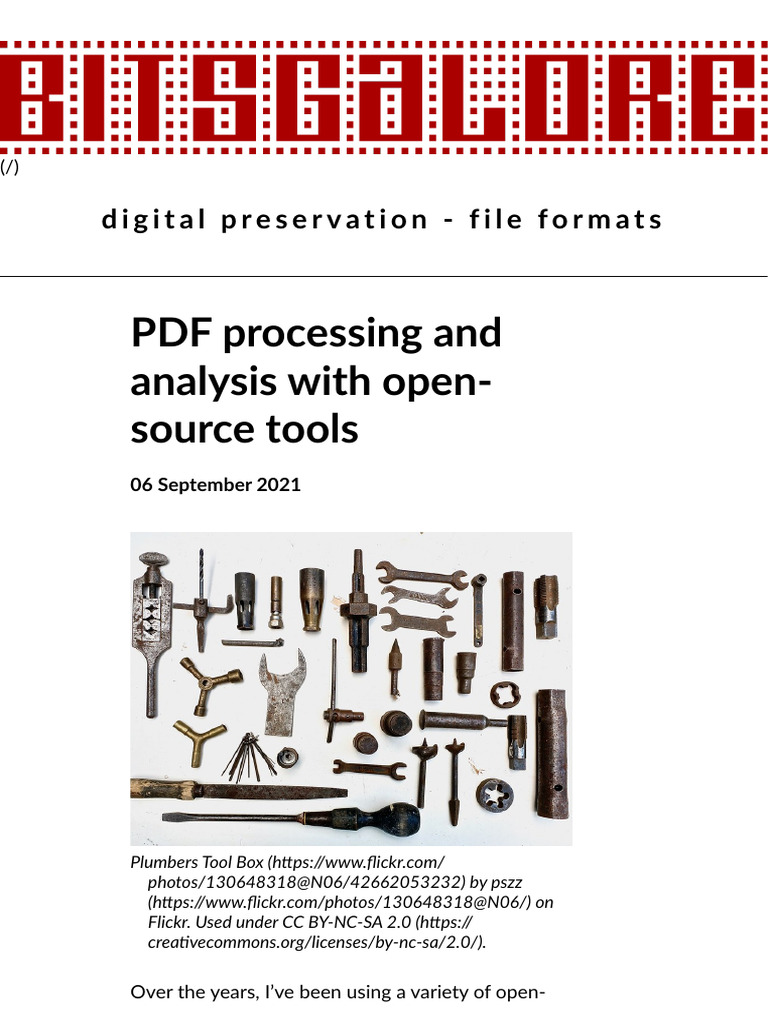 Open-Source PDF Processing Tools | PDF | Computer File Formats | Computing