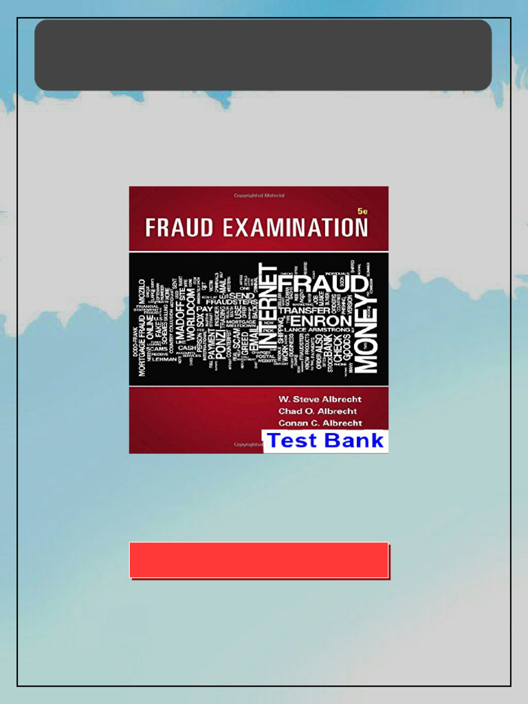 Fraud Examination 5th Edition Albrecht Test Bank newest edition 2025 | PDF | The Scarlet Letter