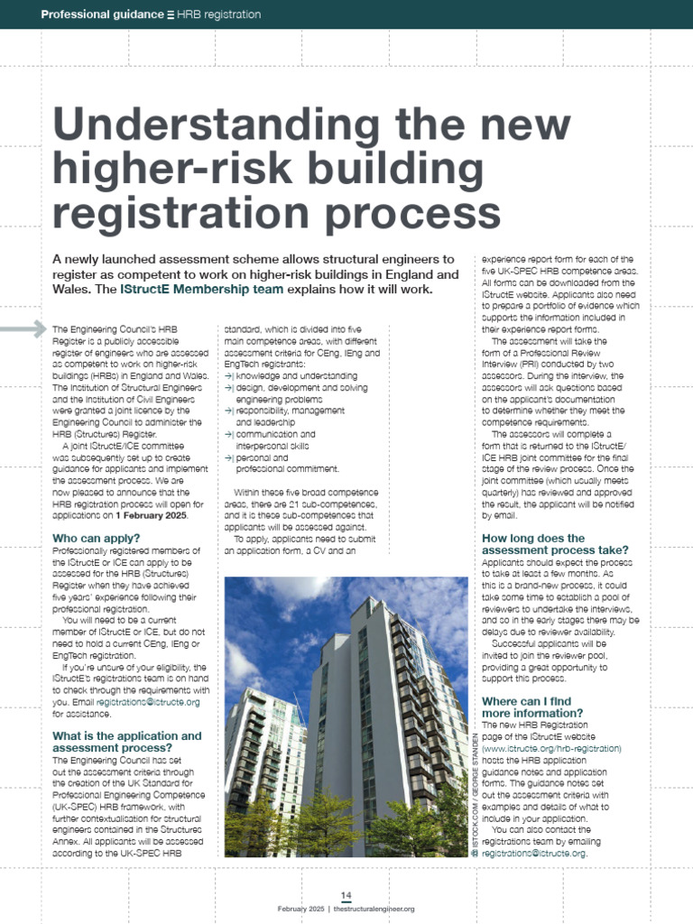 Understanding The New Higher Risk Building Registration Process | PDF