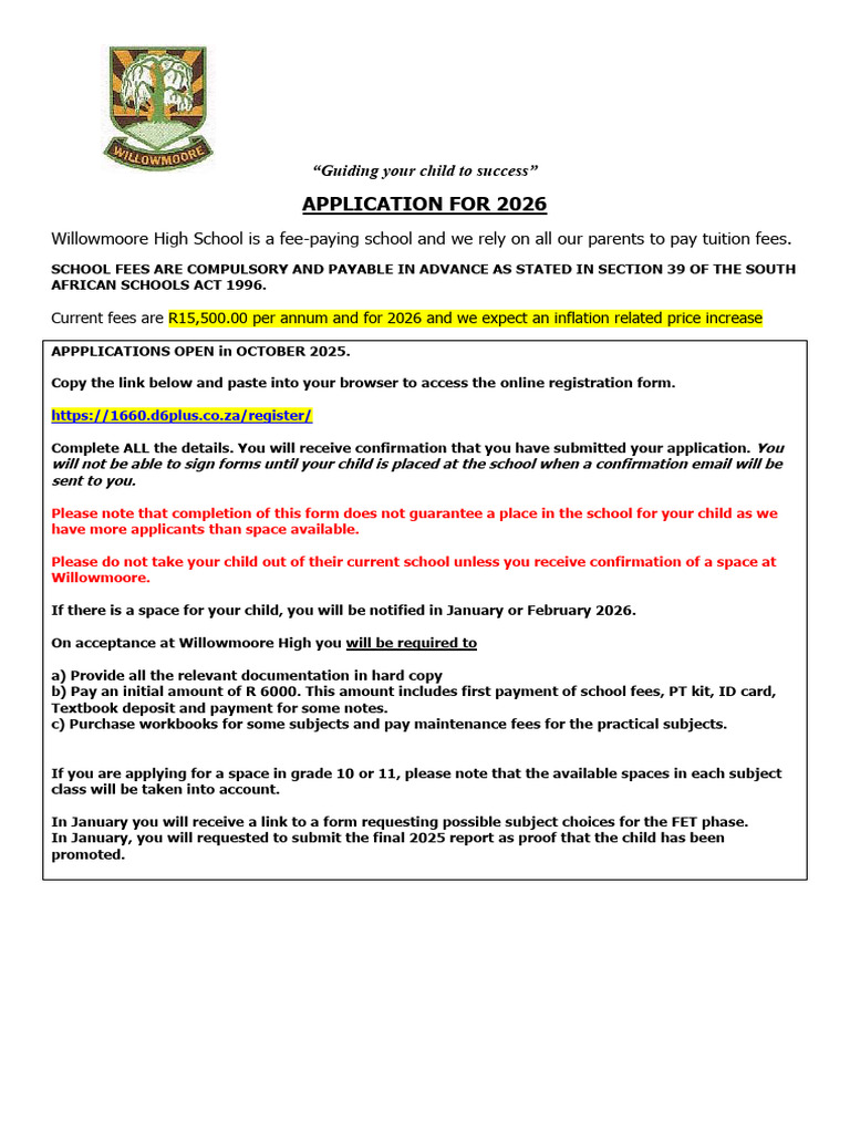 General Information For Admissions | PDF