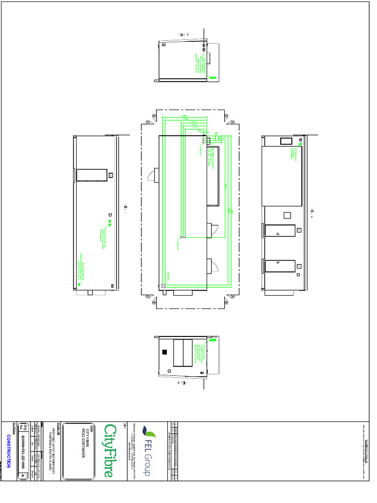 Q10889-FEL-ZZ-1000 - Incoming Duct & Gland Positions - RevA | PDF