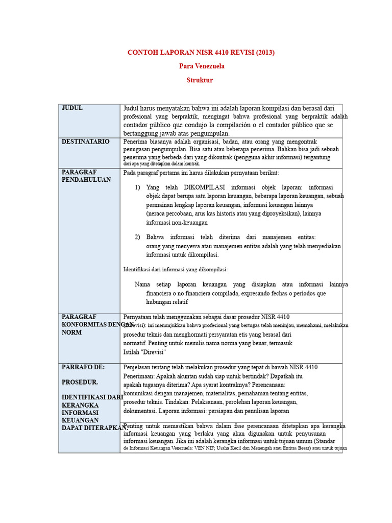 CONTOH LAPORAN NISR 4410 YANG DIREVISI VEN.pdf | PDF