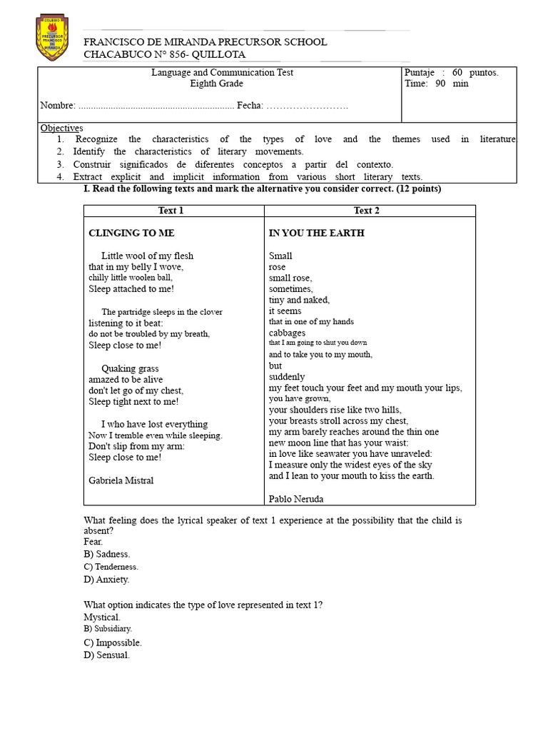 Test types of Love (2) | PDF