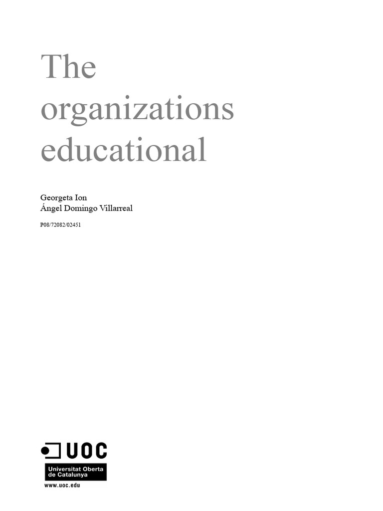 Educational Organizations | PDF | Curriculum | System