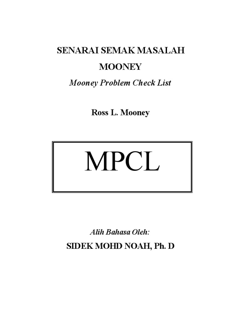 Senarai Semak Masalah Mooney - MPCL | PDF