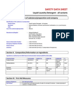 Surf Laundry Detergent Safety Data Sheet | PDF | Sodium | Hazardous Waste