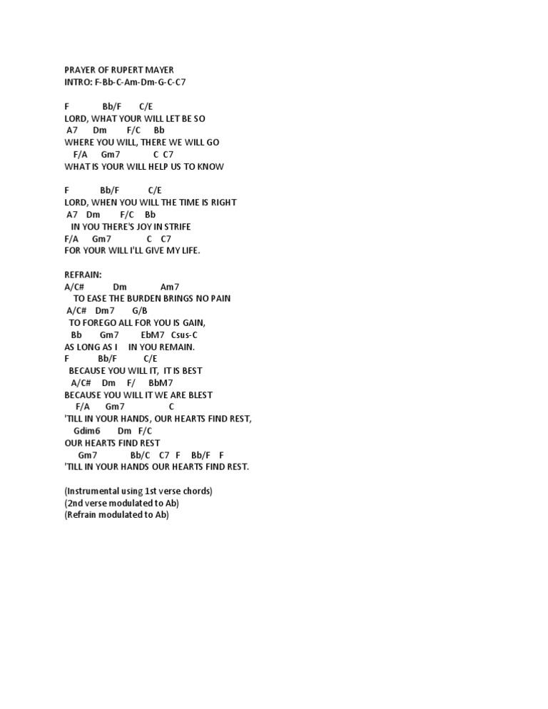 Prayer of Rupert Mayer