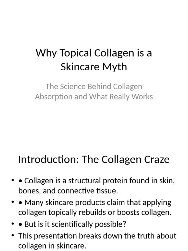 Debunking Topical Collagen Myths | PDF | Collagen | Natural Products
