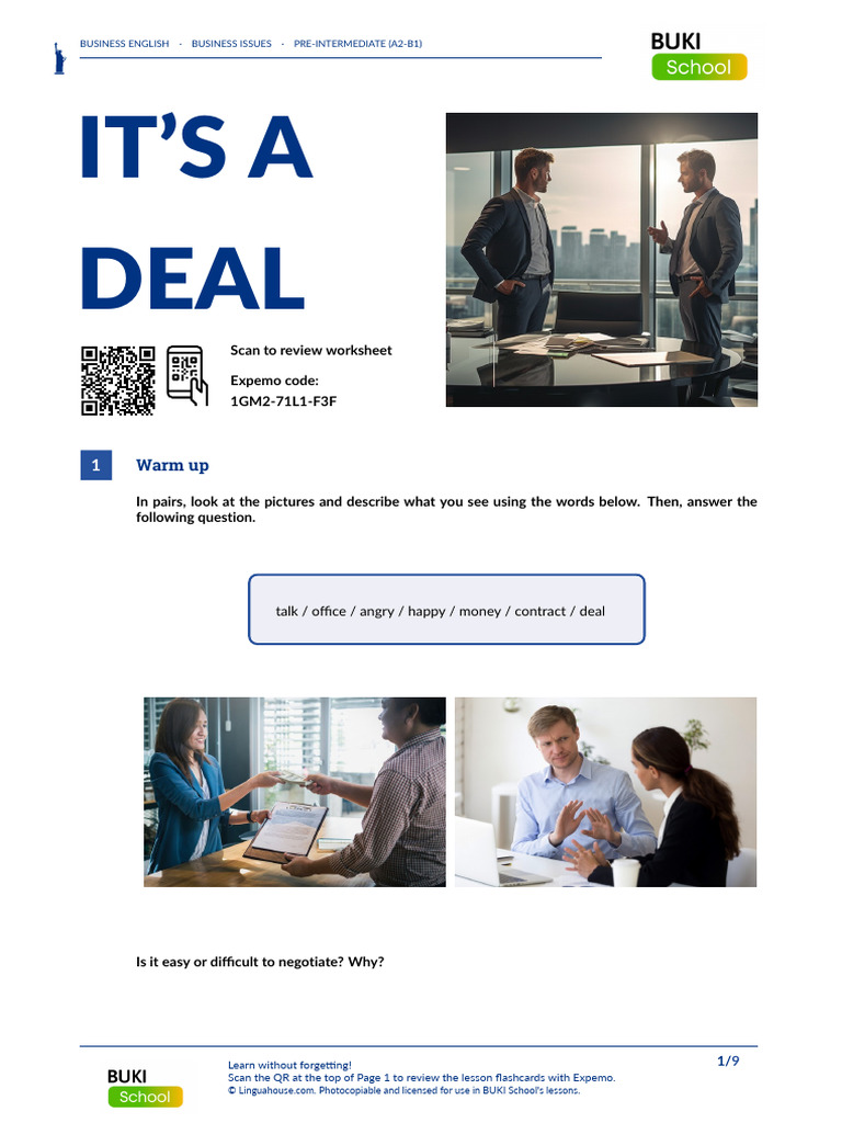 Its A Deal American English Student A2 B1 | PDF