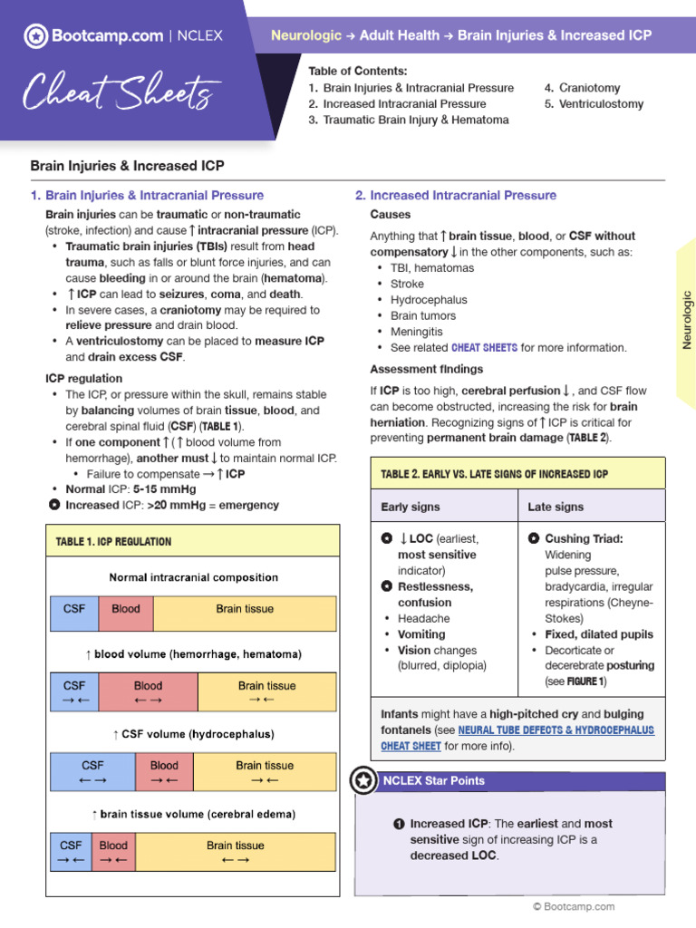 Brain Injuries and Intracranial Pressure | PDF | Traumatic Brain Injury ...