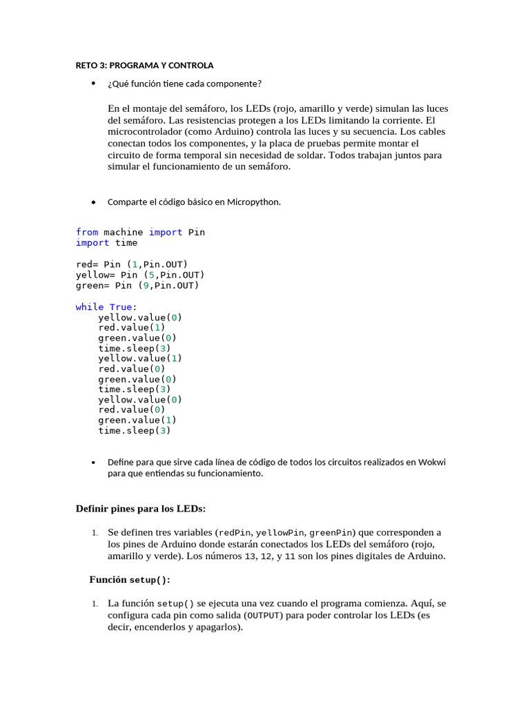Monta Je Micro Python | PDF | Arduino | Semáforo