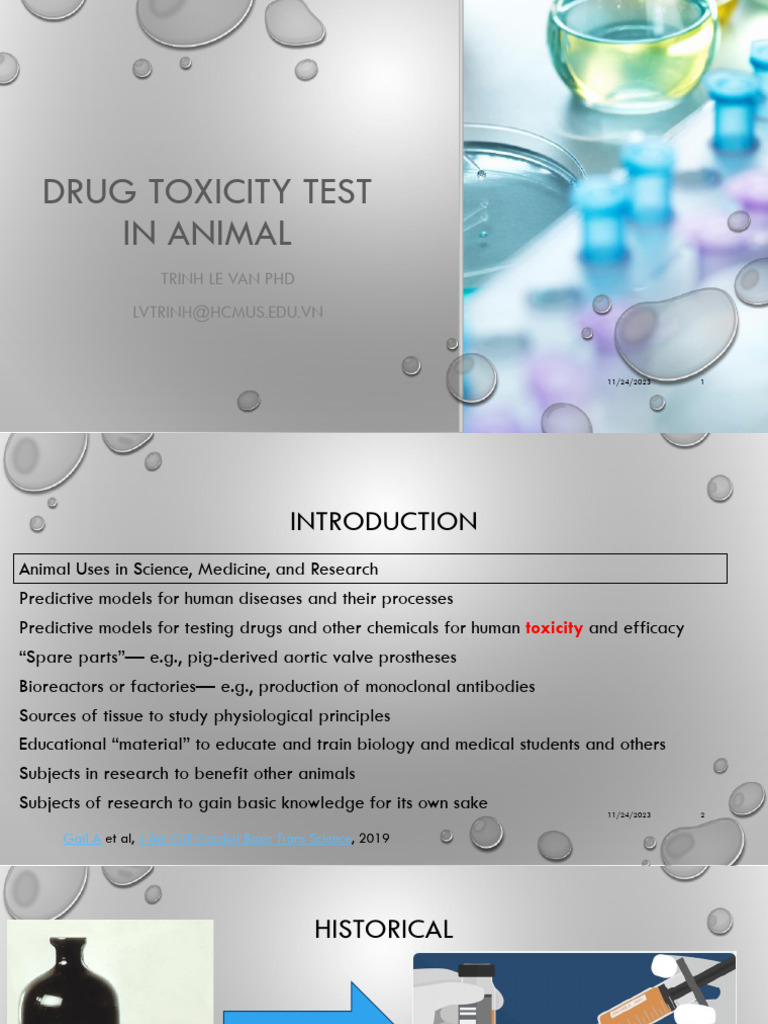 Animal Drug Toxicity Testing Overview | PDF | Toxicity | Drug Metabolism