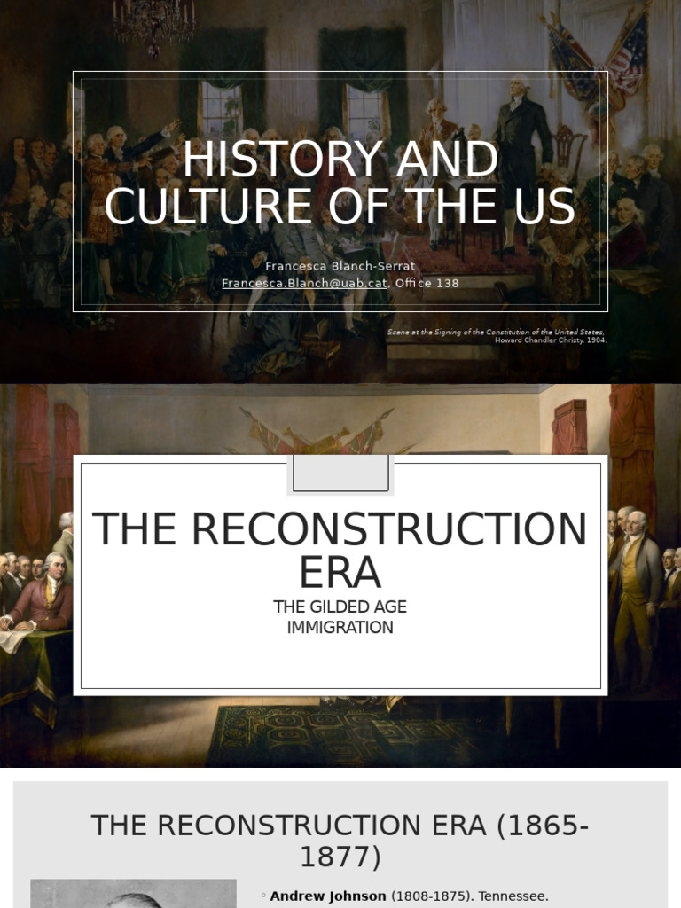 History of The Us PPT 12 | PDF | Ku Klux Klan | Reconstruction Era