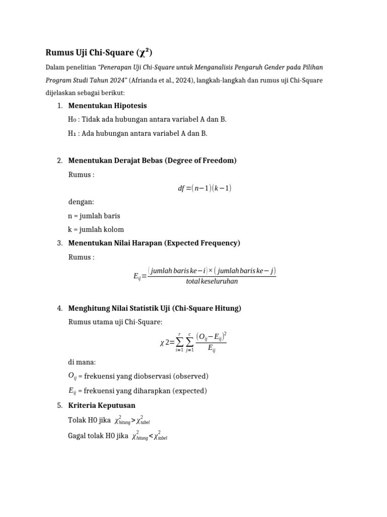 Rumus Uji Chi-Square | PDF