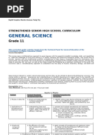 Grade 11 General Science Curriculum Guide | PDF | Science | Learning